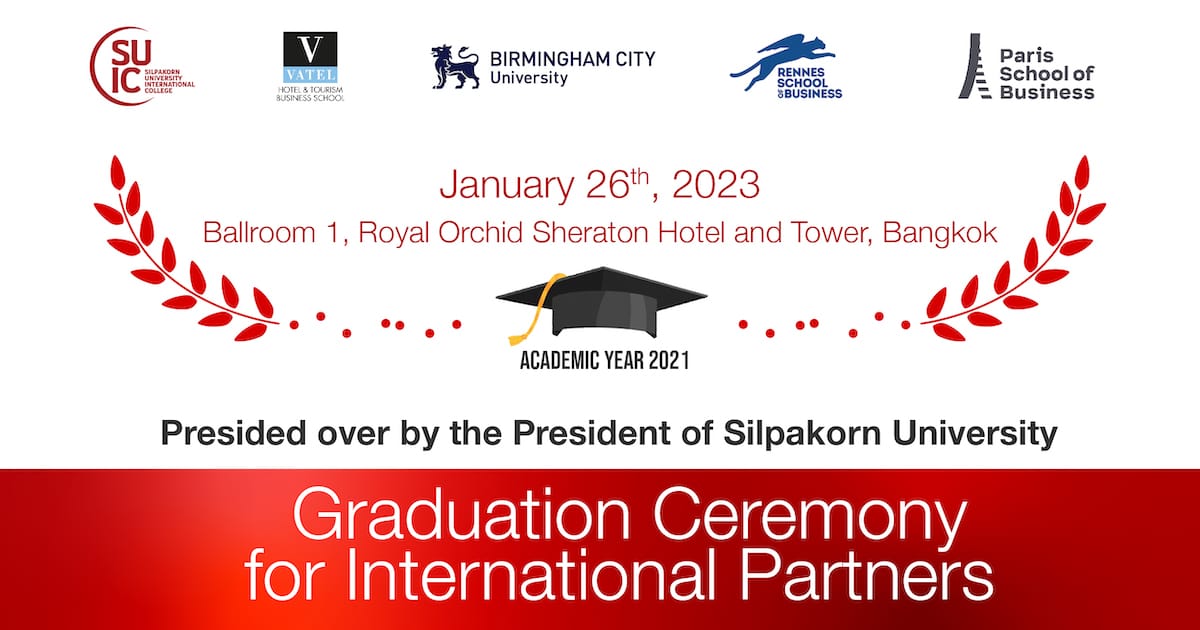 Graduation Ceremony for International Partners - Silpakorn University ...