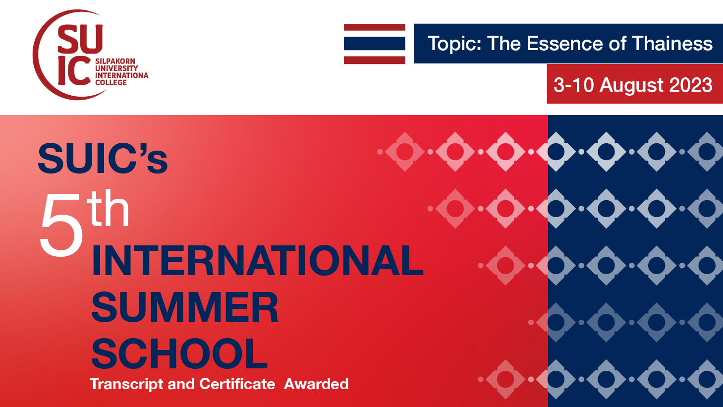 SUIC's International Summer School 2023 - Silpakorn University ...